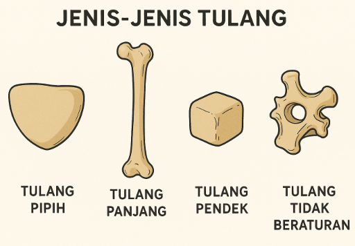 Sebutkan 5 jenis tulang manusia berdasarkan bentuknya! ⋆ Khoiri.com
